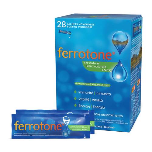 FERROTONE APPLE 28SACCH 25ML - Bigfarmacia